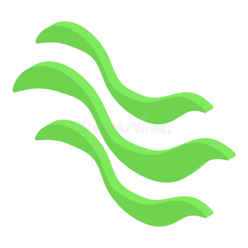 Green Wavy Shape Forming Abstract Flowing Design Stock Illustration ...