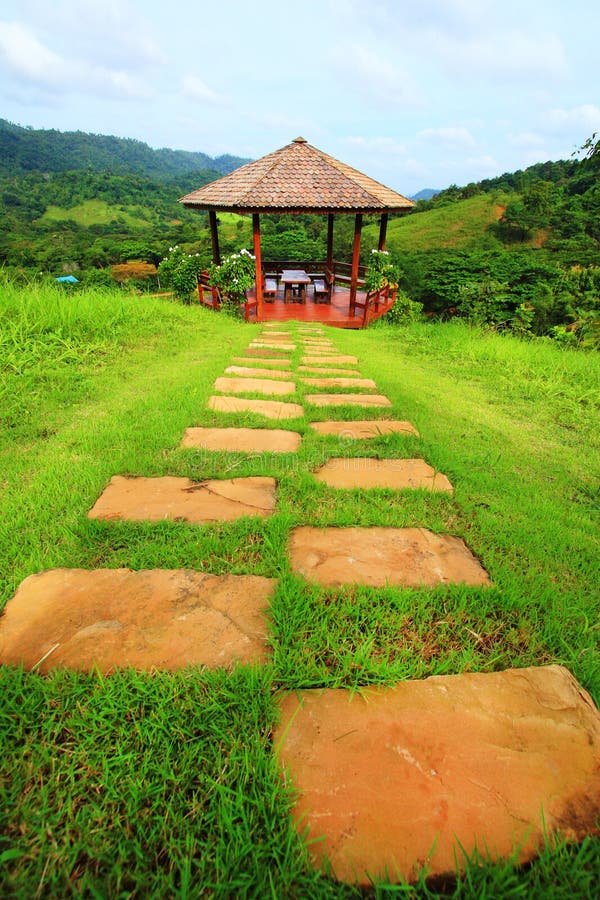 Green way stock image. Image of mountain, resort, brown - 13837009