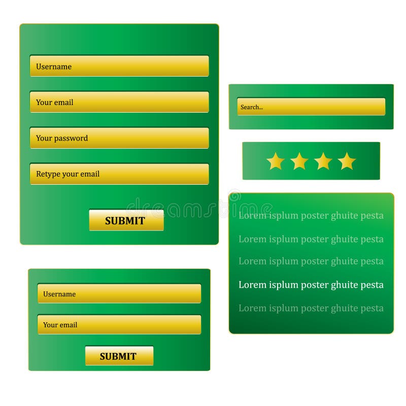 Green web design stock illustration. Illustration of login - 30691368