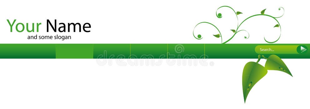 Green web header stock vector. Illustration of abstract - 14116670
