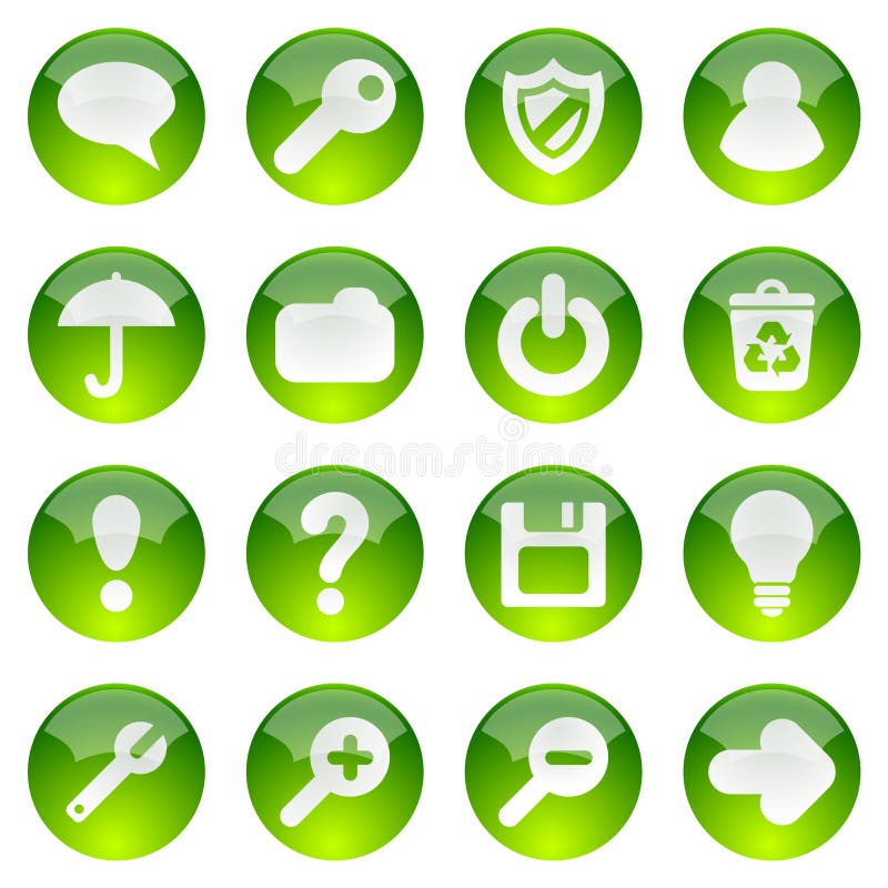 Green web icons stock illustration. Illustration of control - 18159357