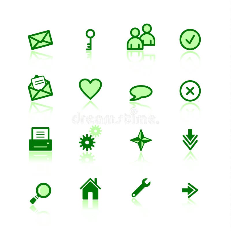 Green web icons stock vector. Illustration of configuration - 2039339