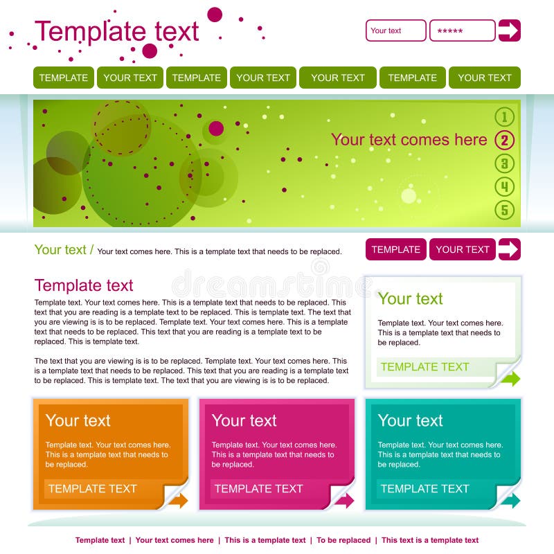 Green web page design stock vector. Illustration of advertising - 53156525