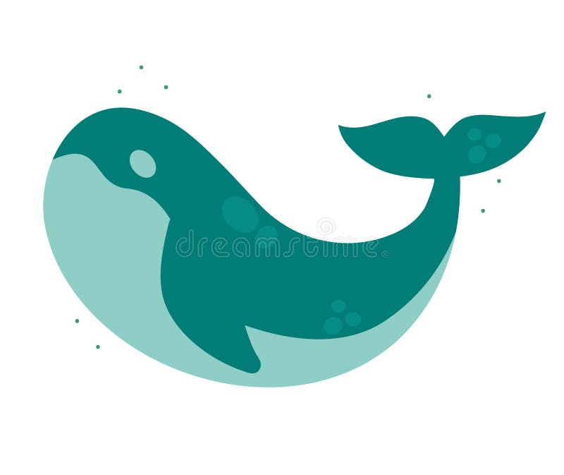 Green whale design stock vector. Illustration of blue - 269333459