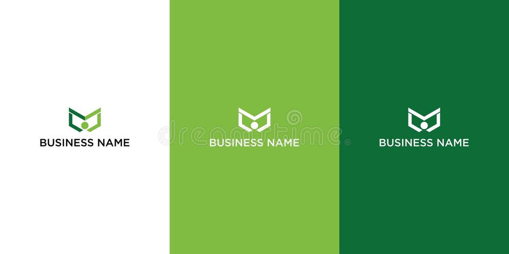 Green and White Abstract Logo Design, Minimalist and Modern Style ...