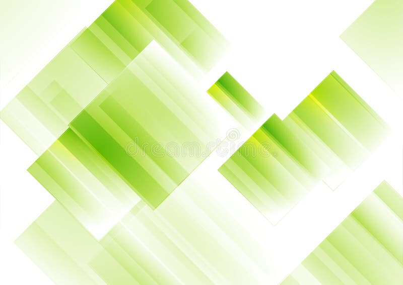 Green White Geometric Tech Background with Glossy Wavy Shapes Stock ...
