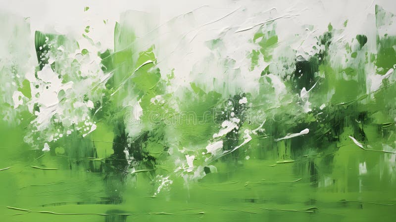 Green and White Abstract Painting Background for Modern Interior Design ...