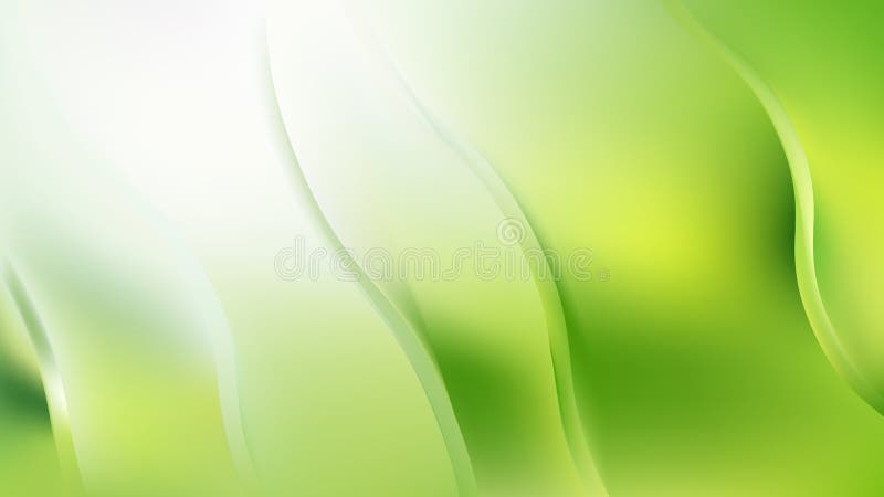 Green and White Abstract Wavy Background Vector Stock Illustration ...