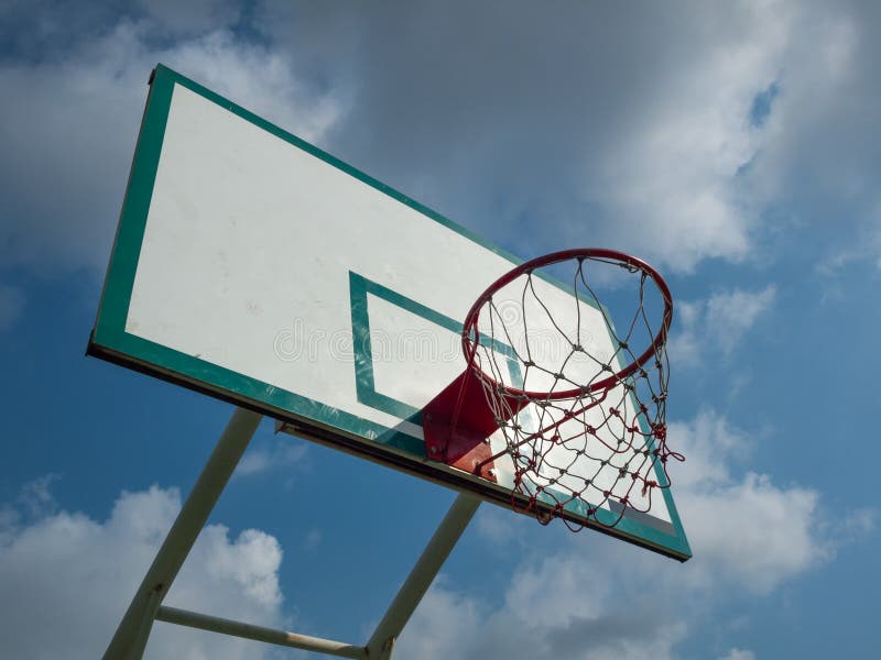 Green and White Basketball Hoop Stock Photo - Image of game, white ...