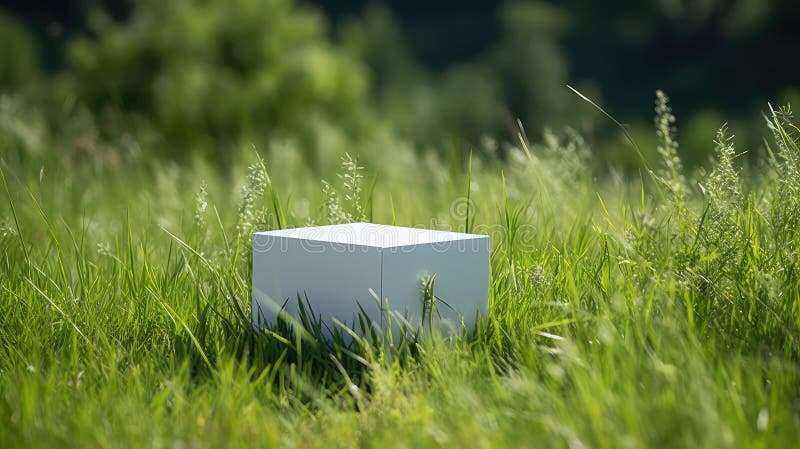 Green white box isolated stock illustration. Illustration of generated ...