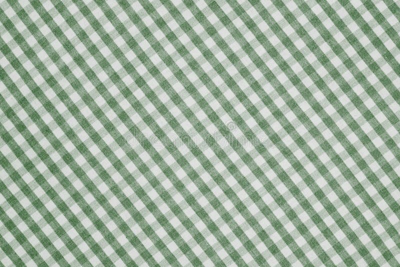 Green and White Checkered Fabric Background Texture Stock Image - Image ...