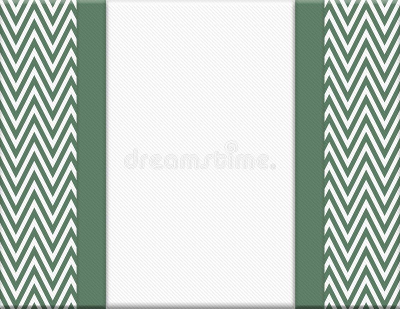 Green and White Chevron Zigzag Frame with Ribbon Background Stock ...
