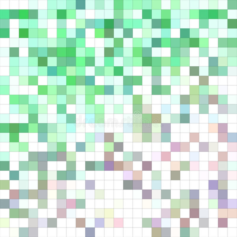 Green and White Color Square Mosaic Texture in Rectangular Style and ...