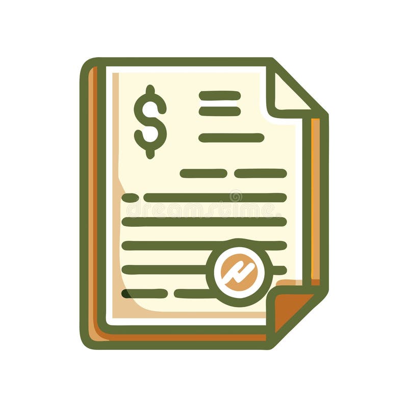 A Green and White Dollar Bill with a Check Mark on it Stock ...