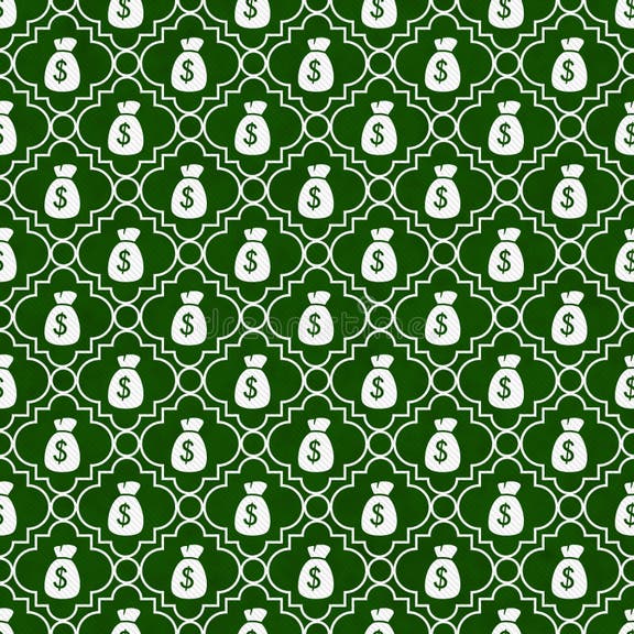 Green and White Money Bag Repeat Pattern Background Stock Illustration - Illustration of cloth ...