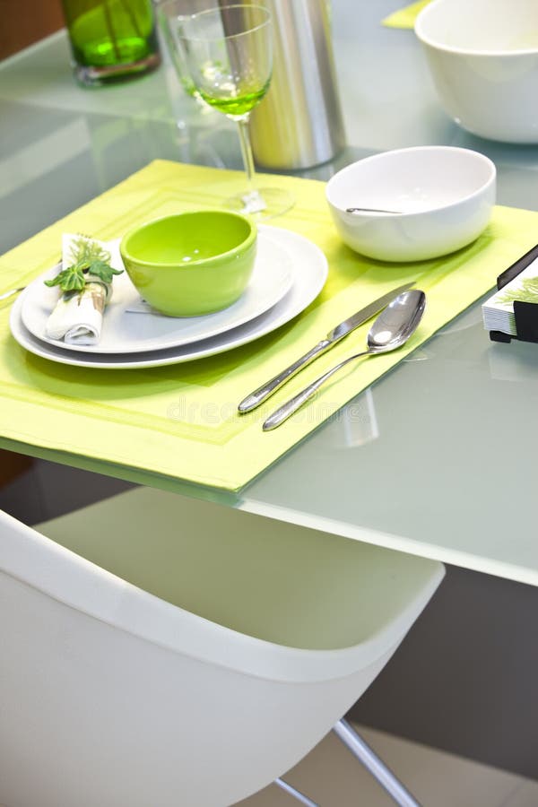White Place Setting (with Clipping Path) Stock Photo - Image of ...