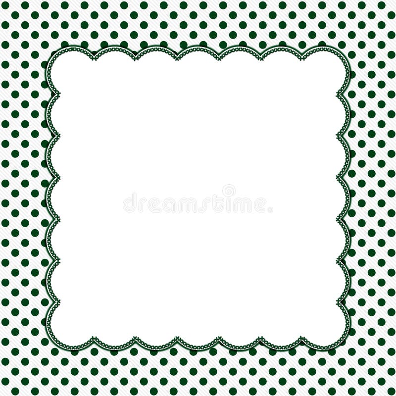 Green and White Polka Dot Frame Background Stock Illustration ...