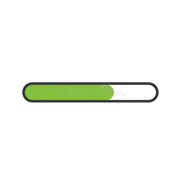 Green and White Progress Bar Graphic Element Stock Illustration ...
