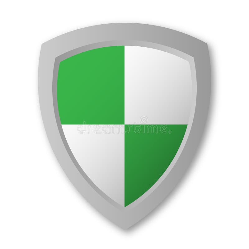 Green and White Protection Shield, Vector Illustration Stock Vector ...