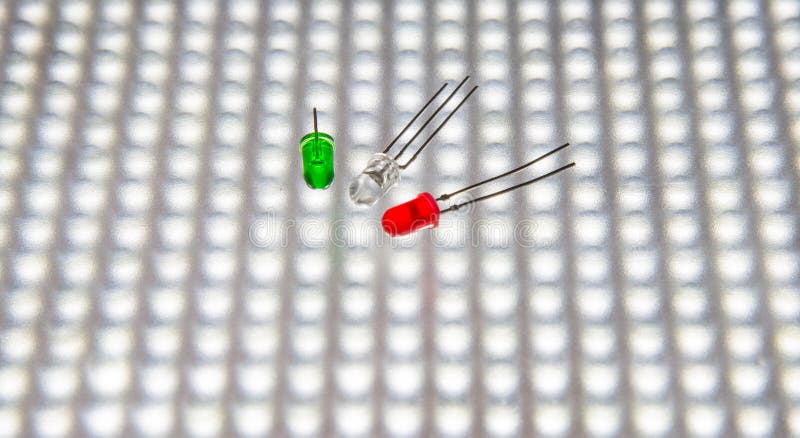 Green, white, red LEDs stock image. Image of bulb, diode - 65159677