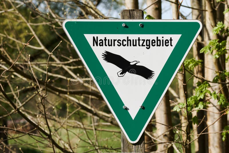 Nature Reserve Sign on the Edge of Forest Stock Image - Image of area ...