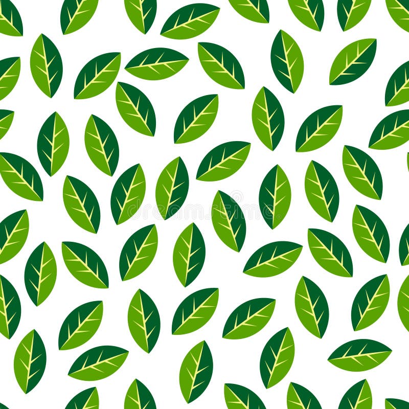 Green and White Simple Geometric Leaves Scattered Chaotically ...