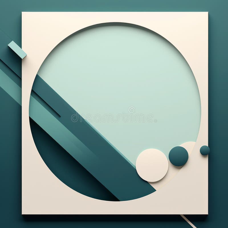 A Green and White Square with a Circle in the Middle Stock Illustration ...