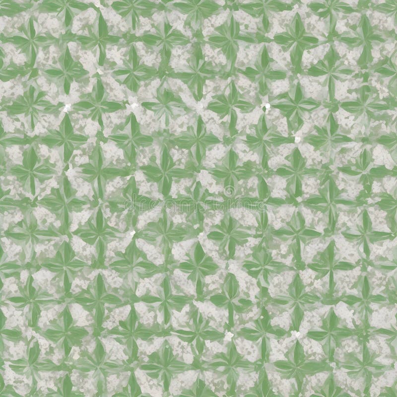 Green and White Star Tile Pattern Image Generated by Ai Stock ...