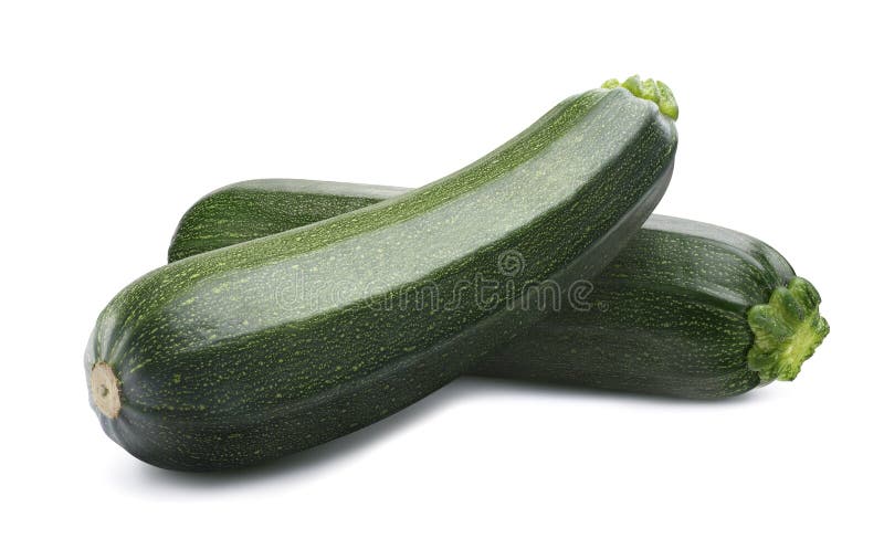 Zucchini Isolated on White Background. Stock Photo - Image of ...