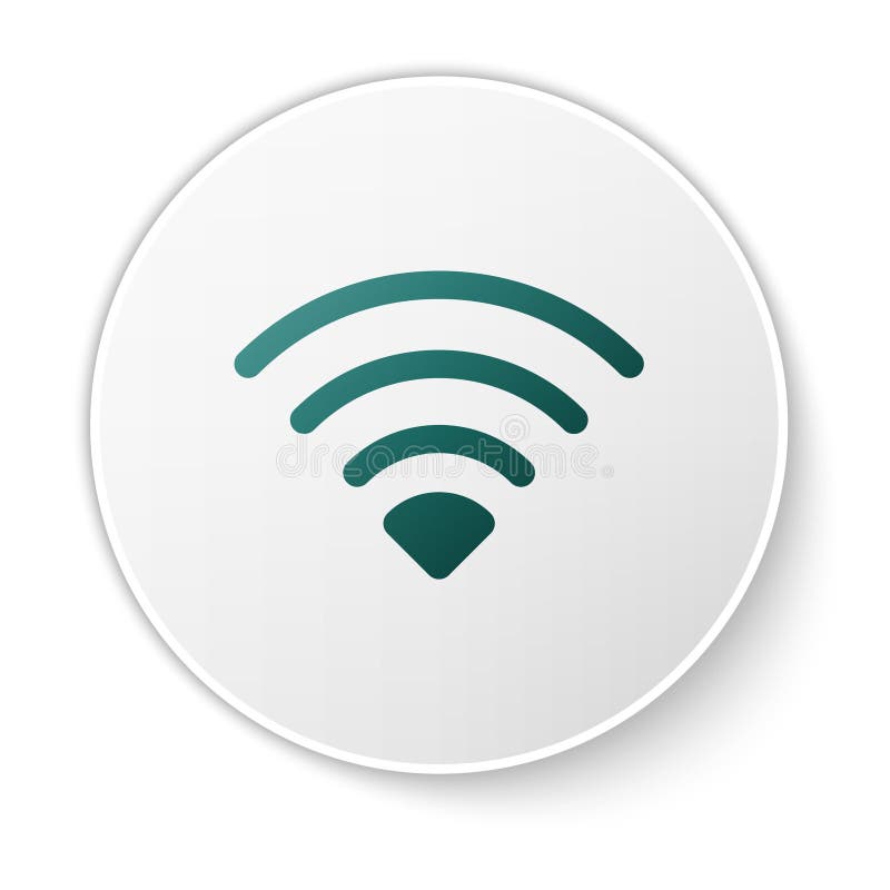 Green Wi-Fi Wireless Internet Network Symbol Icon Isolated on White ...