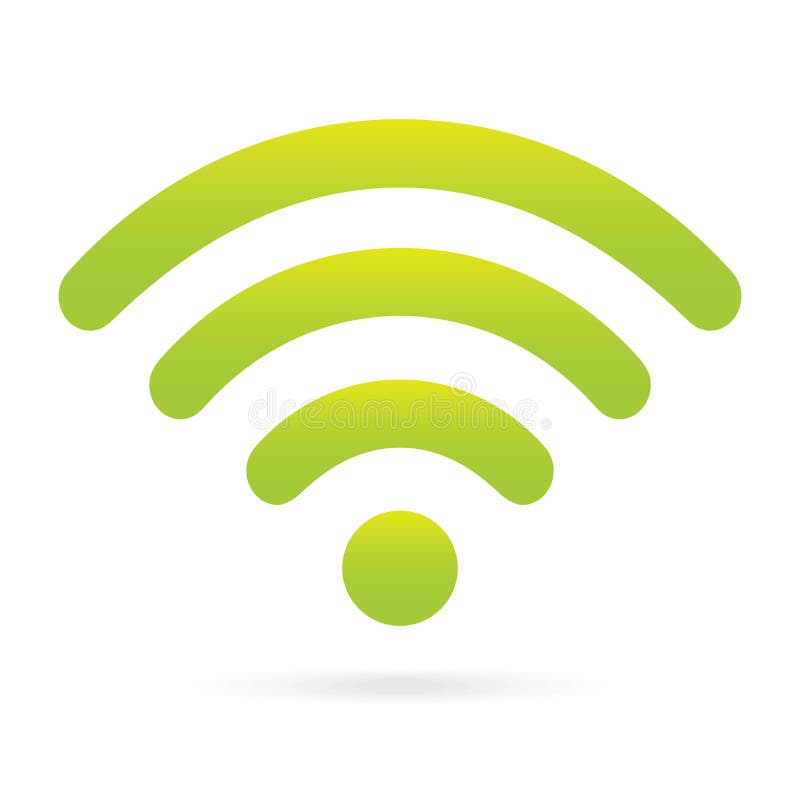 Green Wifi Icon Wireless Symbol on Isolated Background Stock Vector ... Green Wifi Icon Wireless Symbol on Isolated Background Stock Vector ...