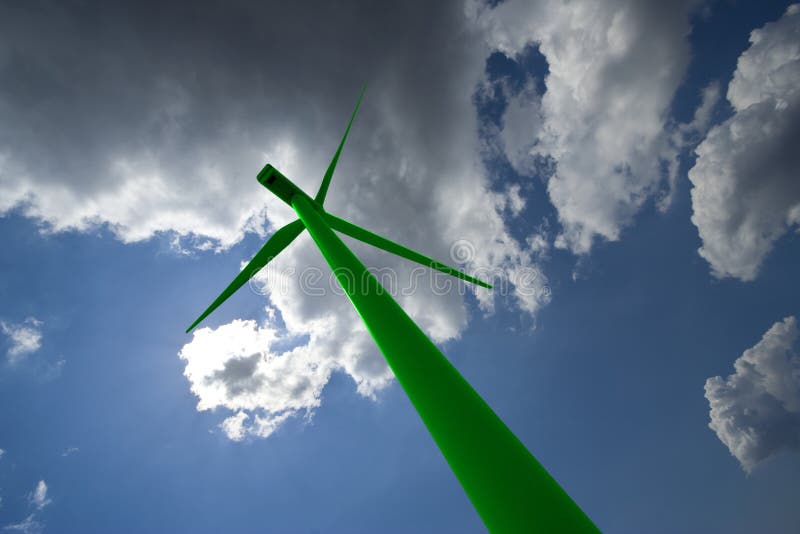 Green wind mill stock image. Image of preserve, conservation - 8418939