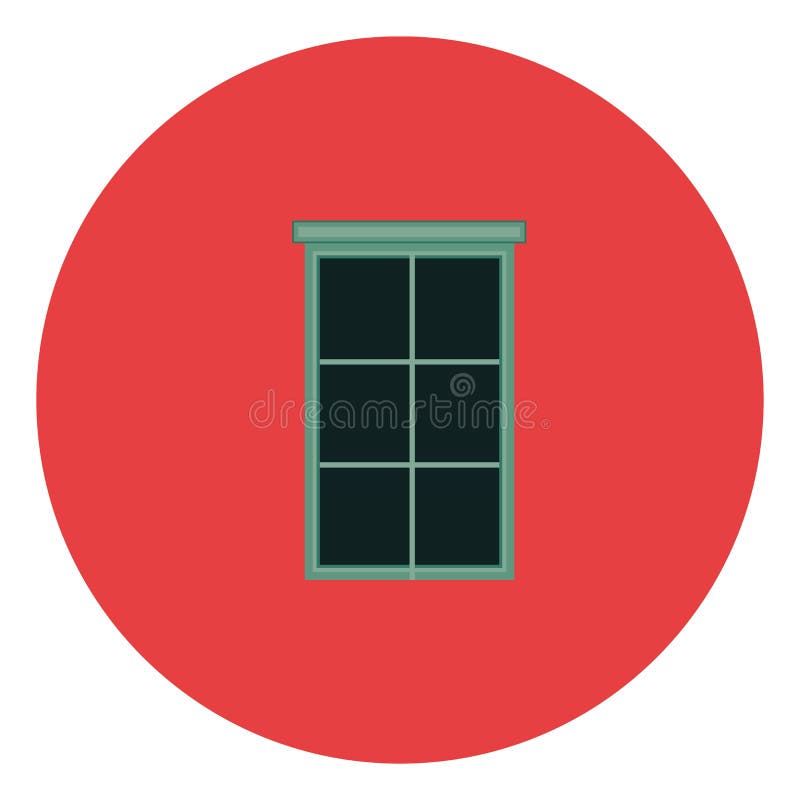 Green window, icon stock vector. Illustration of pillow - 261369904