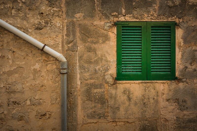 Green window shutter stock image. Image of outdoor, exterior - 42642475