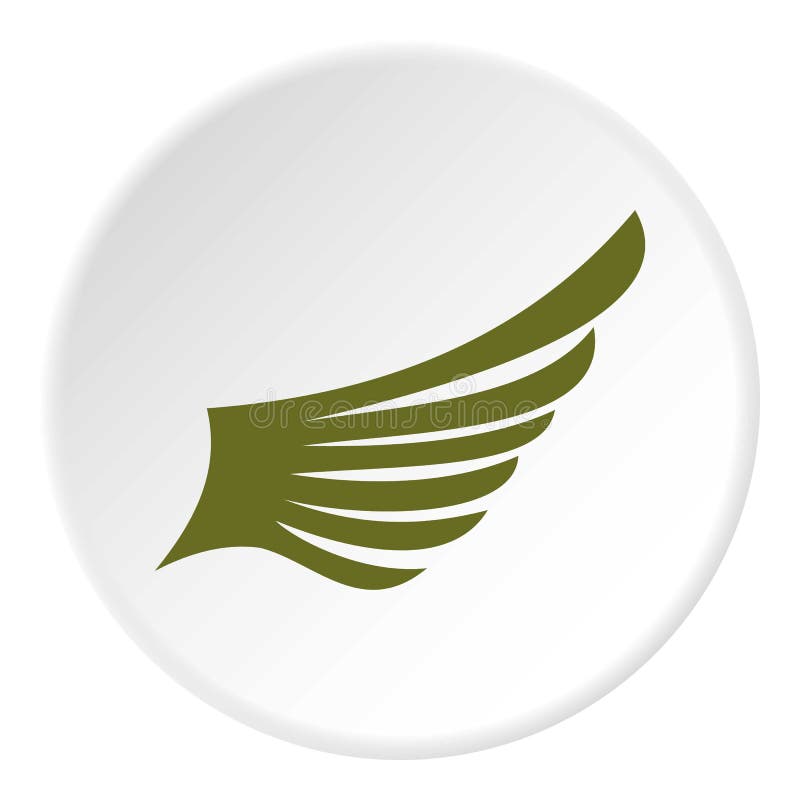 Green Wing Bird Icon, Flat Style Stock Vector - Illustration of decor ...