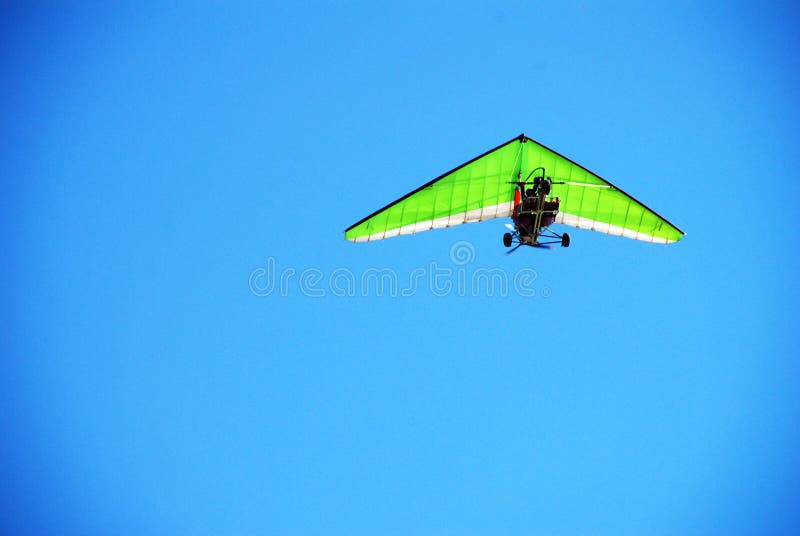 Green Winged Deltaplane Flight Stock Image - Image of beautiful ...