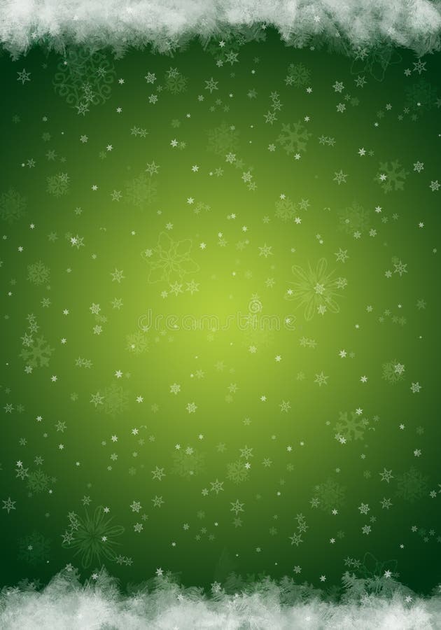 Green Winter Background with Snowflakes for Your Own Creations Stock ...
