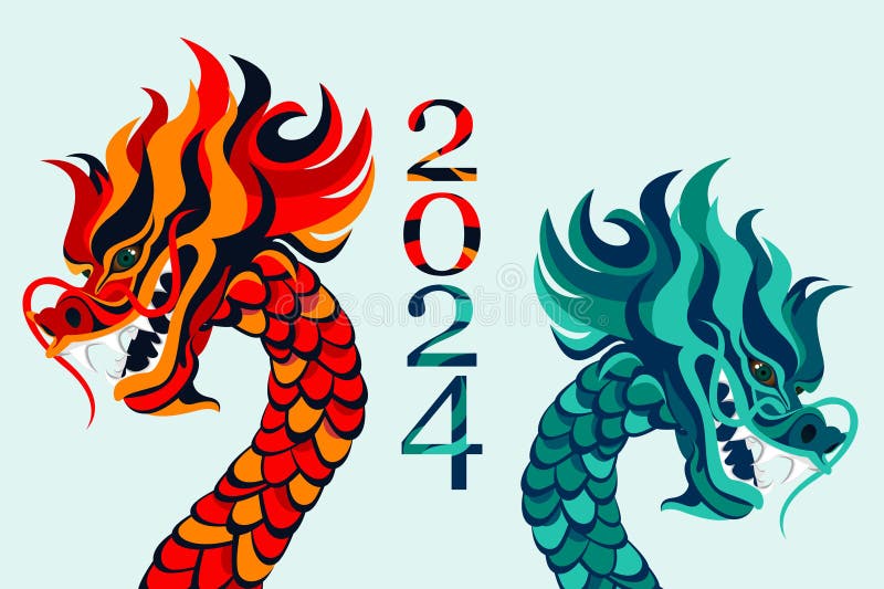 Green Wooden Dragon Symbol of 2024. Chinese New Year. Background with a ... Green Wooden Dragon Symbol of 2024. Chinese New Year. Background with a ...