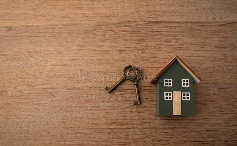 Green Wooden House Some Keys Background Stock Photos - Free & Royalty ...