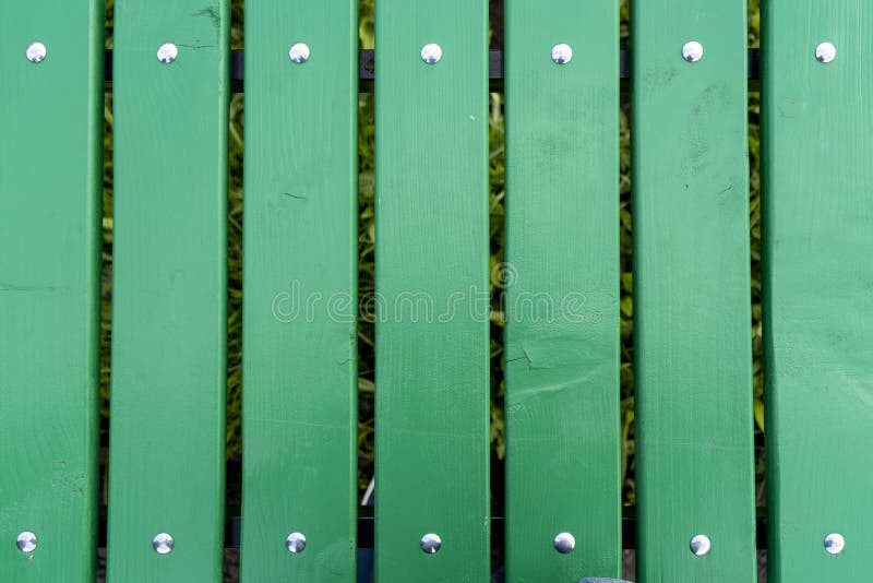 Green Wooden Park Bench Background Stock Image - Image of blur, green ...