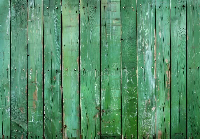 Green Wooden Wall Texture Panorama Background Stock Illustration ...