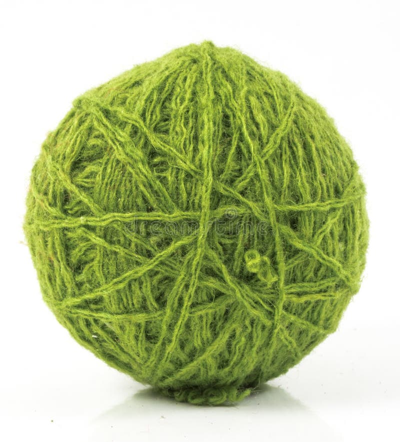 Green wool ball stock image. Image of leisure, shadow - 49635187
