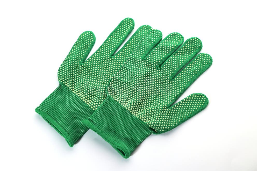 Green work gloves stock photo. Image of protection, pair - 367490644
