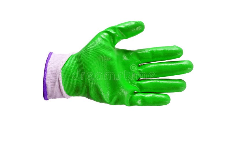Green work gloves isolated stock photo. Image of safety - 43648866