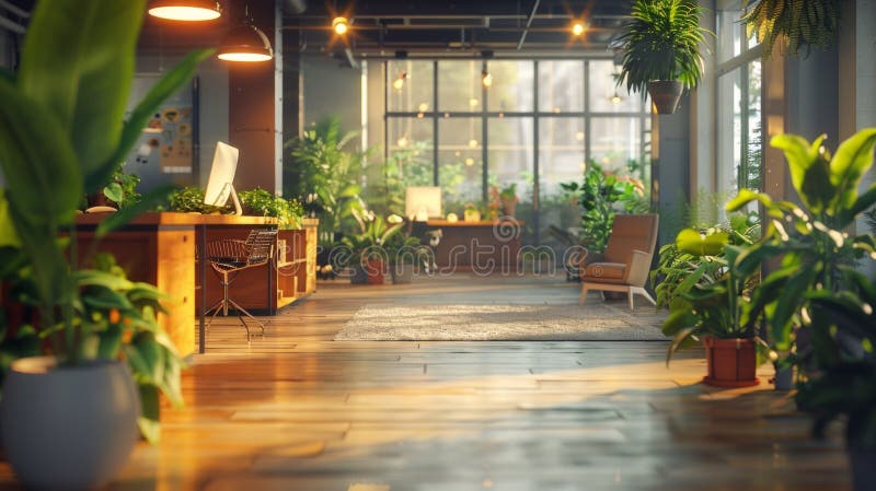 Green Workspace Oasis, Harmonizing Productivity and Nature in Design ...