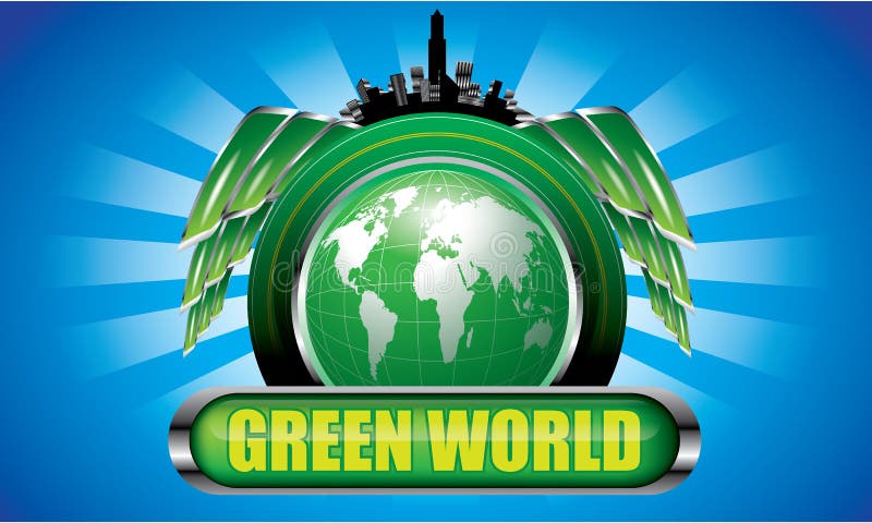 Green world stock vector. Illustration of creative, green - 23873286