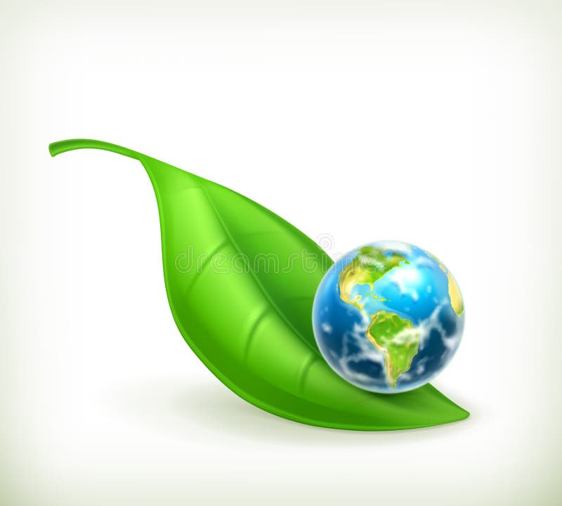 Green Leaf Environmental Clip Art Stock Illustration - Illustration of ...