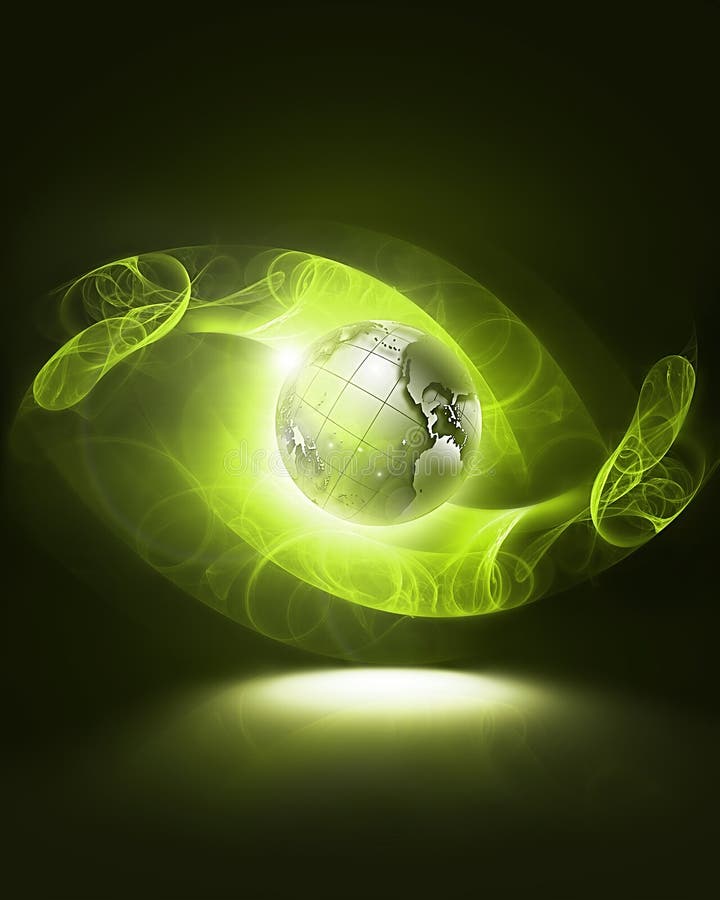 Green world stock illustration. Illustration of abstract - 24655643