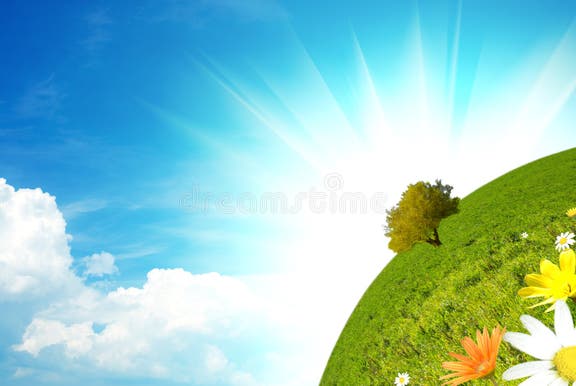Green world stock photo. Image of natural, cloudscape - 9017636