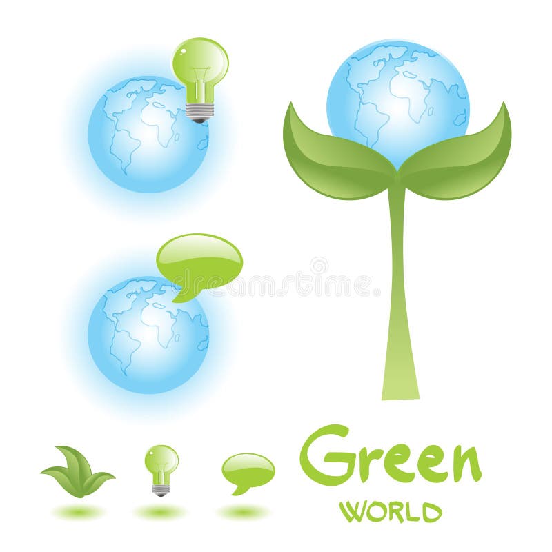 Green world stock vector. Illustration of creative, design - 9509294